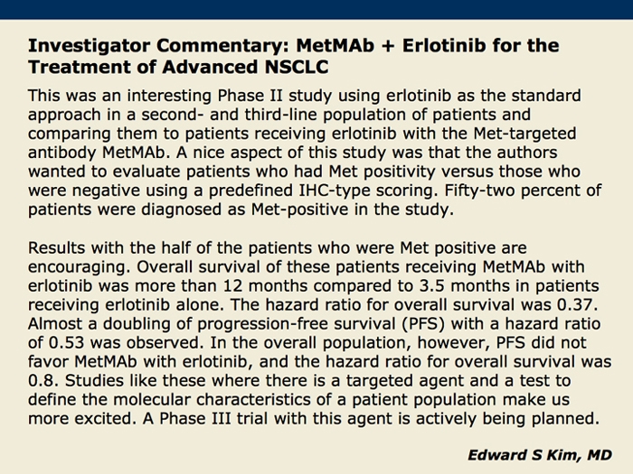 Studies in Advanced NSCLC of Maintenance Pemetrexed and Erlotinib and ...