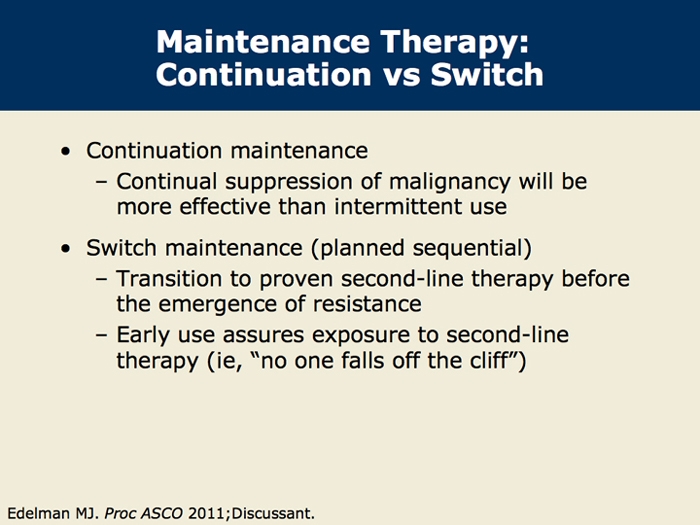 Studies in Advanced NSCLC of Maintenance Pemetrexed and Erlotinib and ...