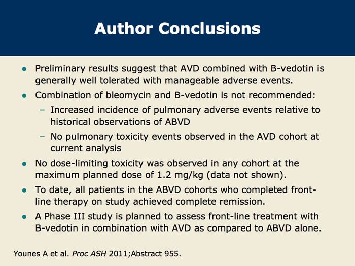 Efficacy and Safety of Brentuximab Vedotin with ABVD or AVD in Newly ...